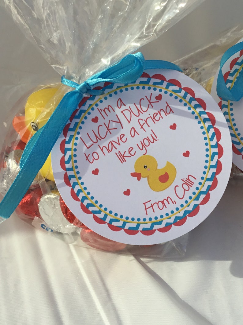 Editable Lucky Duck Valentine, Rubber Ducky, Valentine's Day, Corjl ...