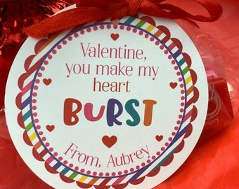 Printable Valentine You Make My Heart Burst Valentine's - Etsy