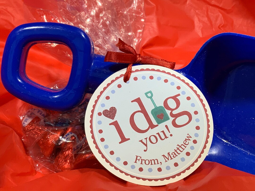 I Dig You, Valentine's Day Tag, I Dig You Card, Boys Valentine, School ...