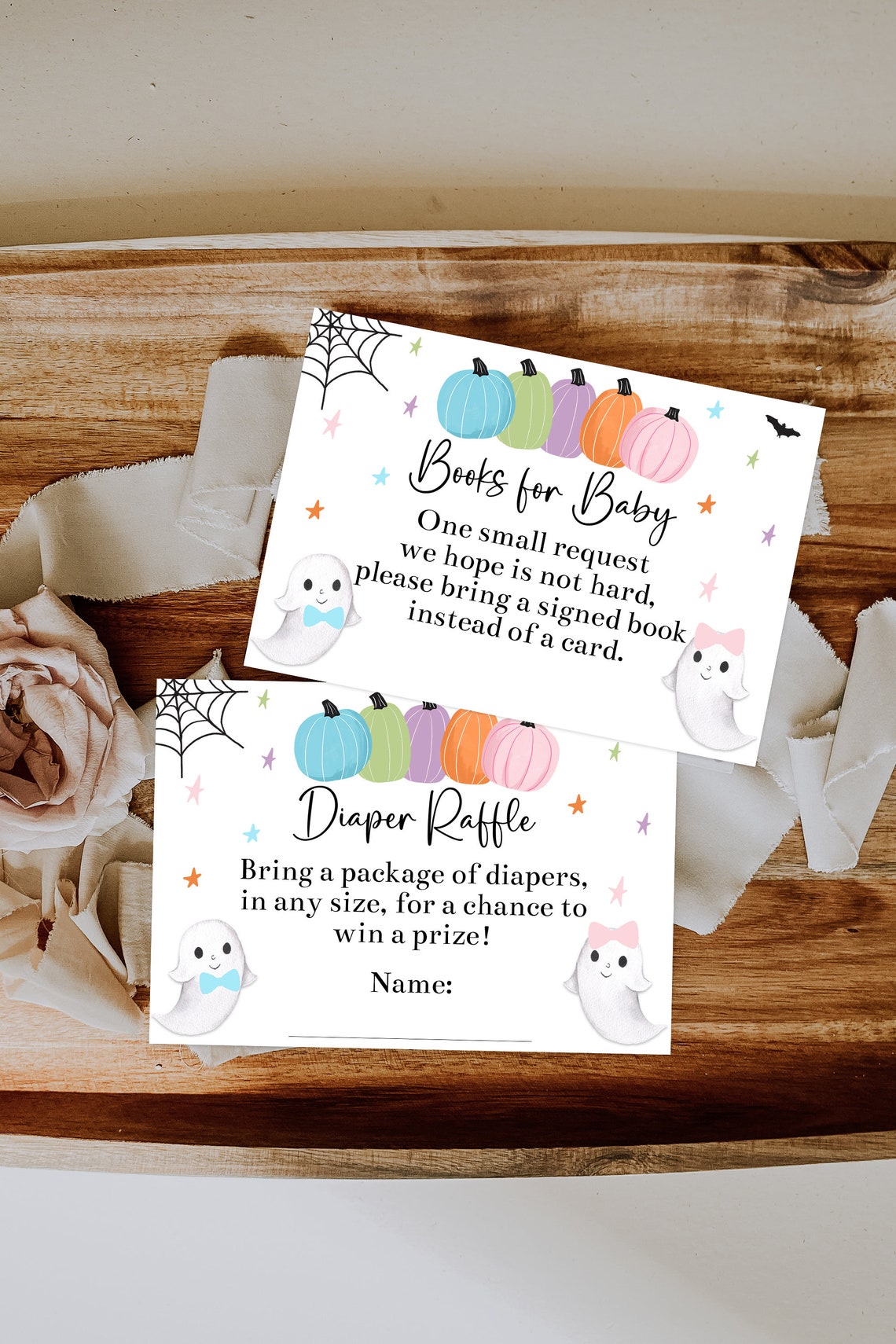 A Little Boo is Almost Due Gender Reveal Invitation Set Ghost - Etsy