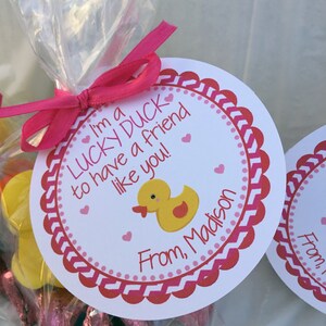 Editable Lucky Duck, Valentines Day Tags, Rubber Ducky, Printable ...