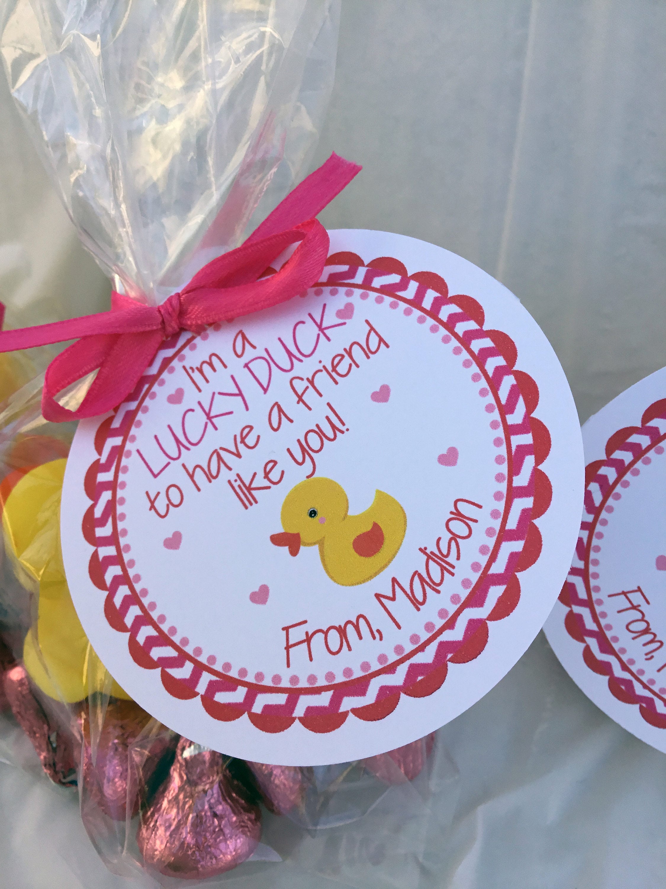 Editable Lucky Duck Valentines Day Tags Rubber Ducky | Etsy Canada