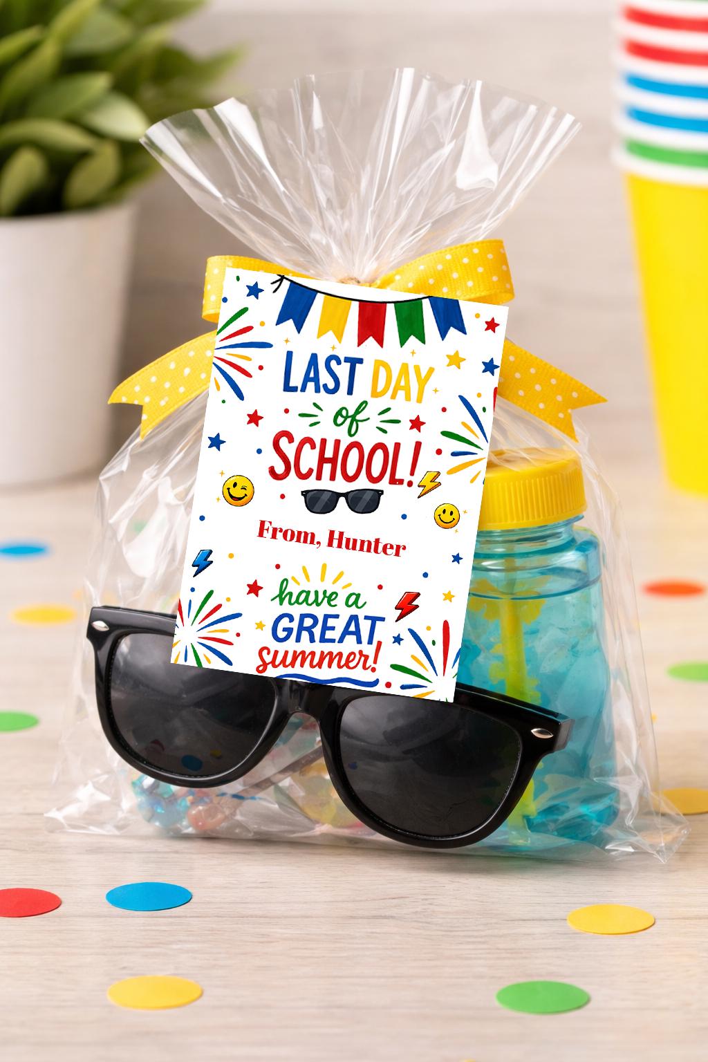 Last Day of School Printable Tag Template, Summer Classroom Gift Tag ...