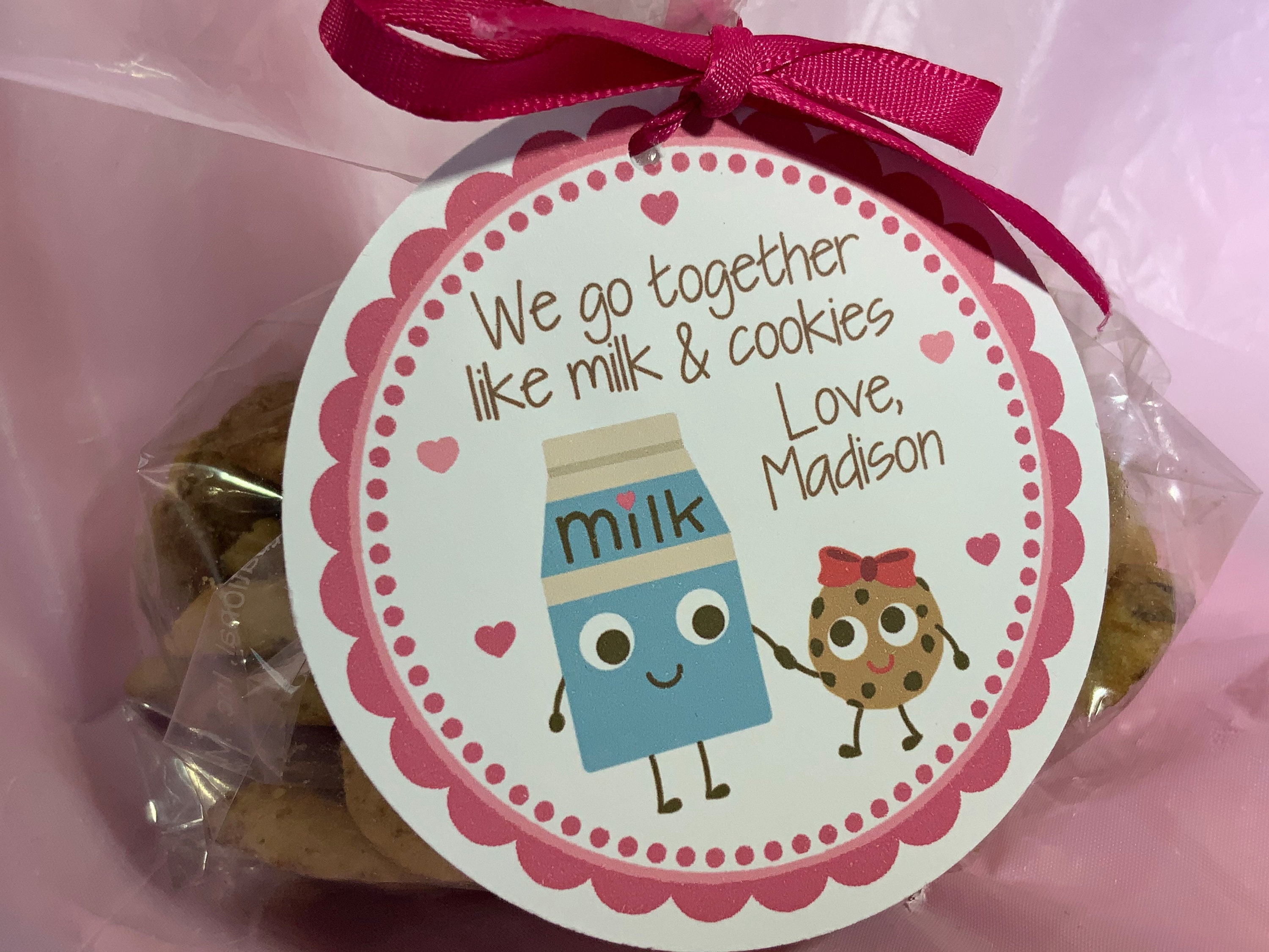 Editable We Go Together Like Milk and Cookies, Printable Valentines ...
