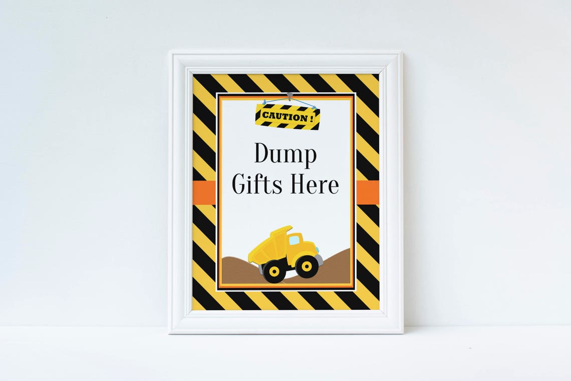 Construction Gift Sign Construction Birthday Party - Etsy