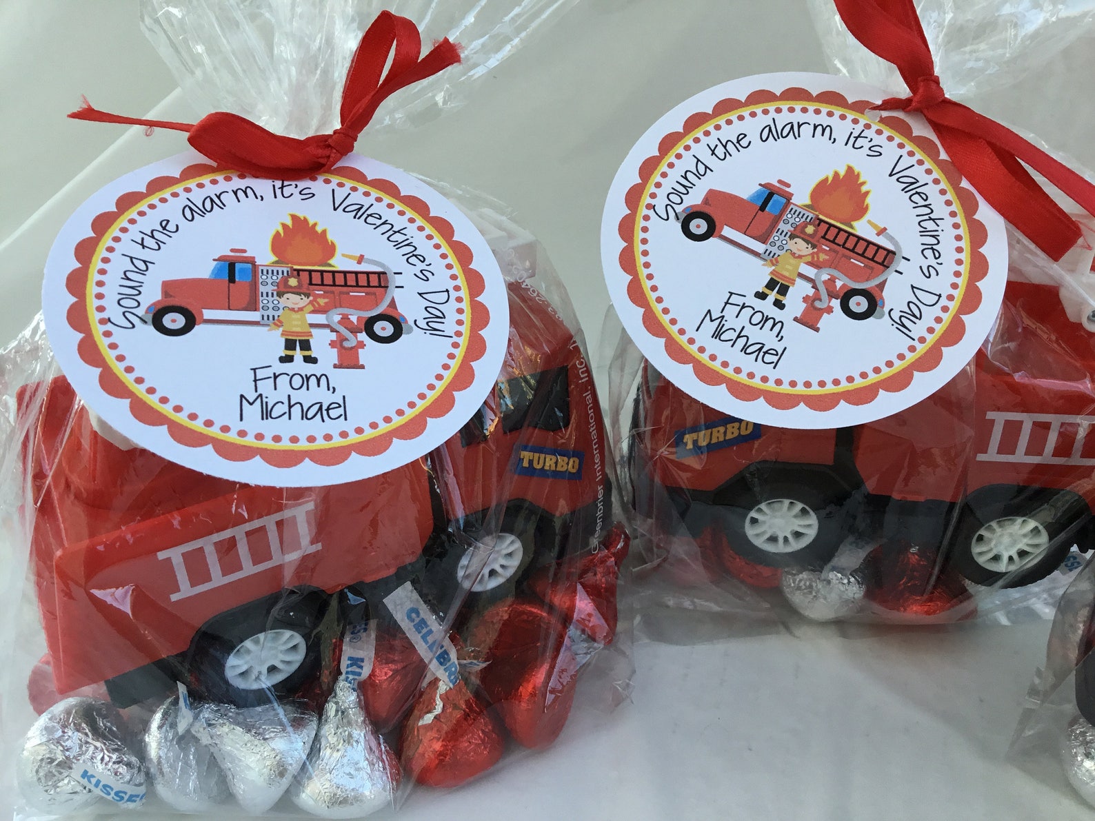Editable Fireman Valentine, Fire Truck Valentine, Printable Valentines ...