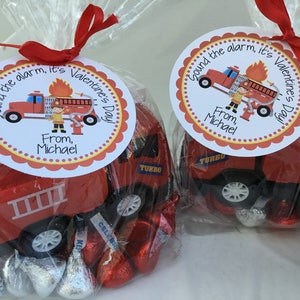 Editable Fireman Valentine, Fire Truck Valentine, Printable Valentines ...