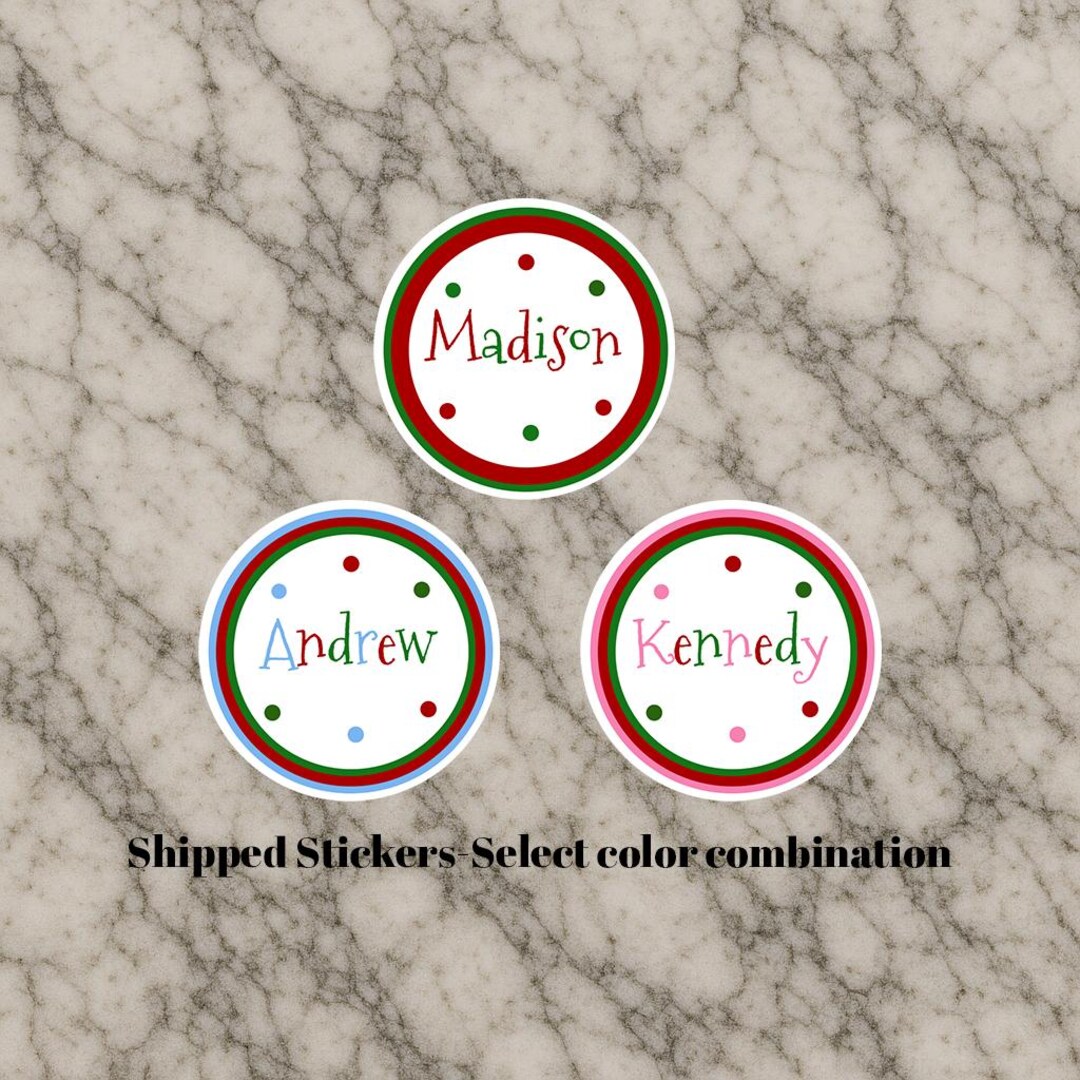 Christmas Stickers, Shipped Personalized Christmas Present Labels ...