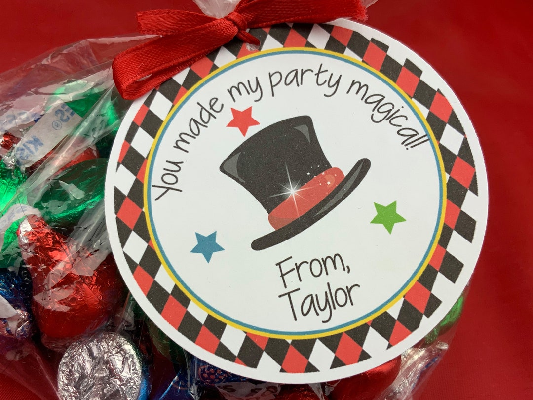 Magic Favor Tag, Magic Birthday Tag, Magic Birthday Party, Magic Party ...