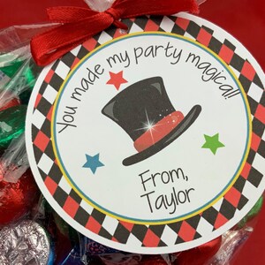 Magic Favor Tag, Magic Birthday Tag, Magic Birthday Party, Magic Party ...