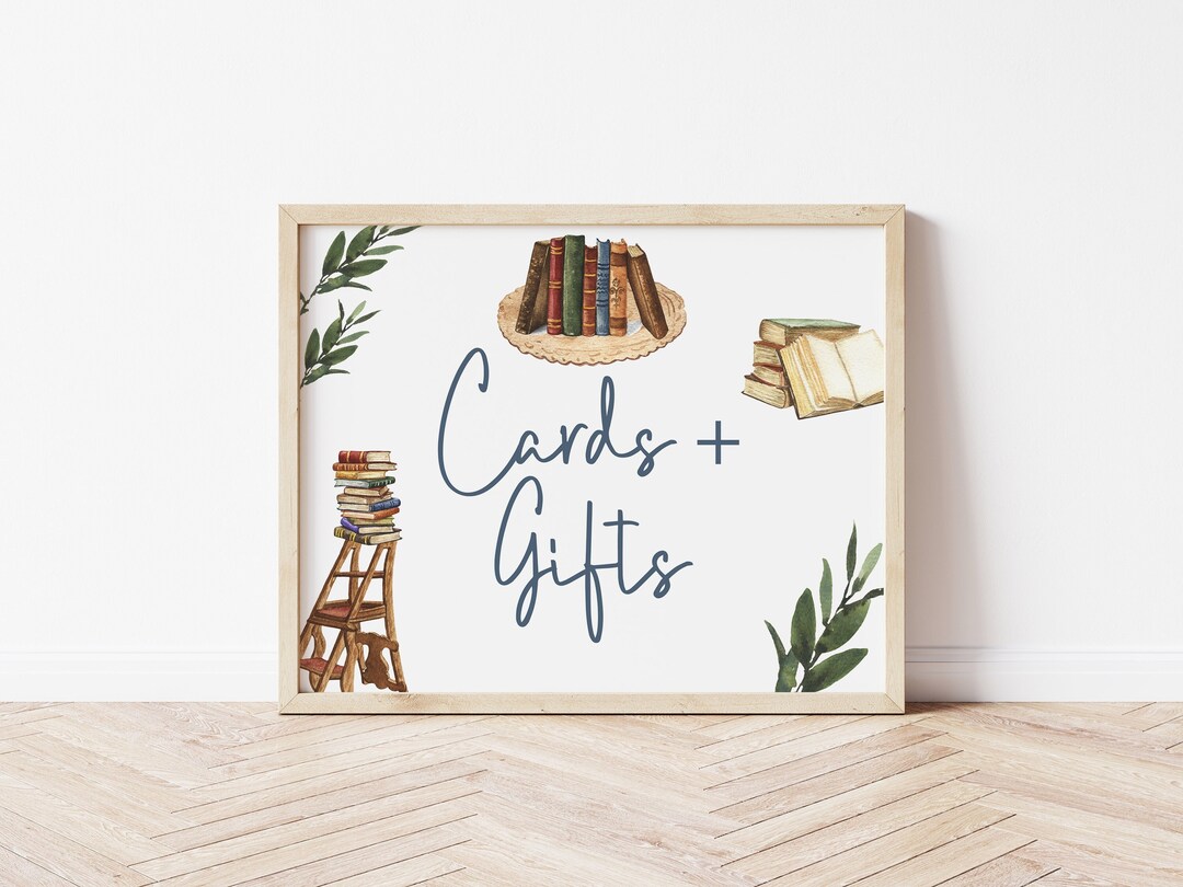 Book-themed Baby Shower Cards and Gifts Sign - Etsy