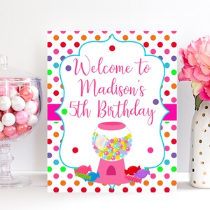 Candy Sign Candy Welcome Sign Candy Party Candyland Party - Etsy