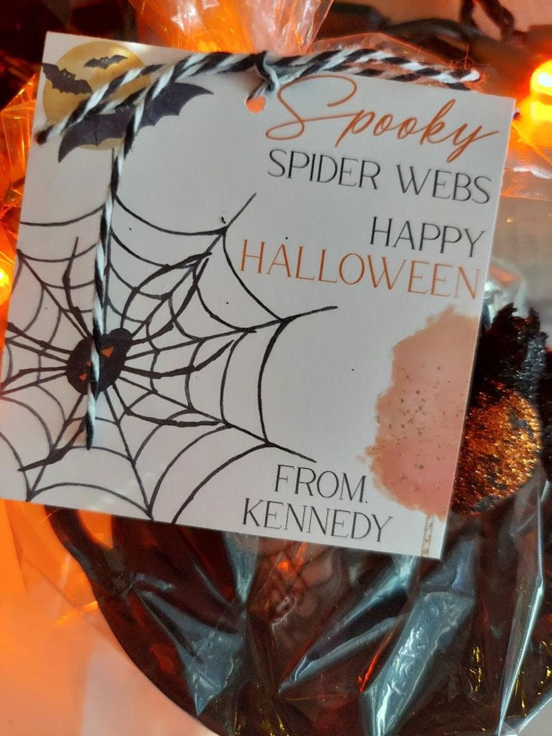 Printable Spider Web Halloween Tag Add Cotton Candy for A Fun Halloween ...