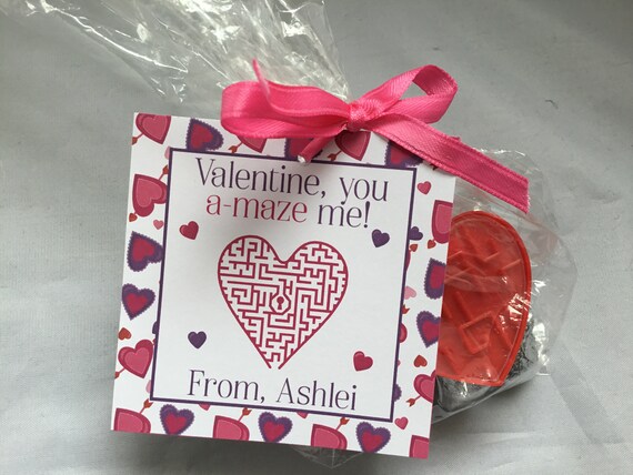 Printable Valentines, you amaze me, Kids Valentines, Maze Valentine ...