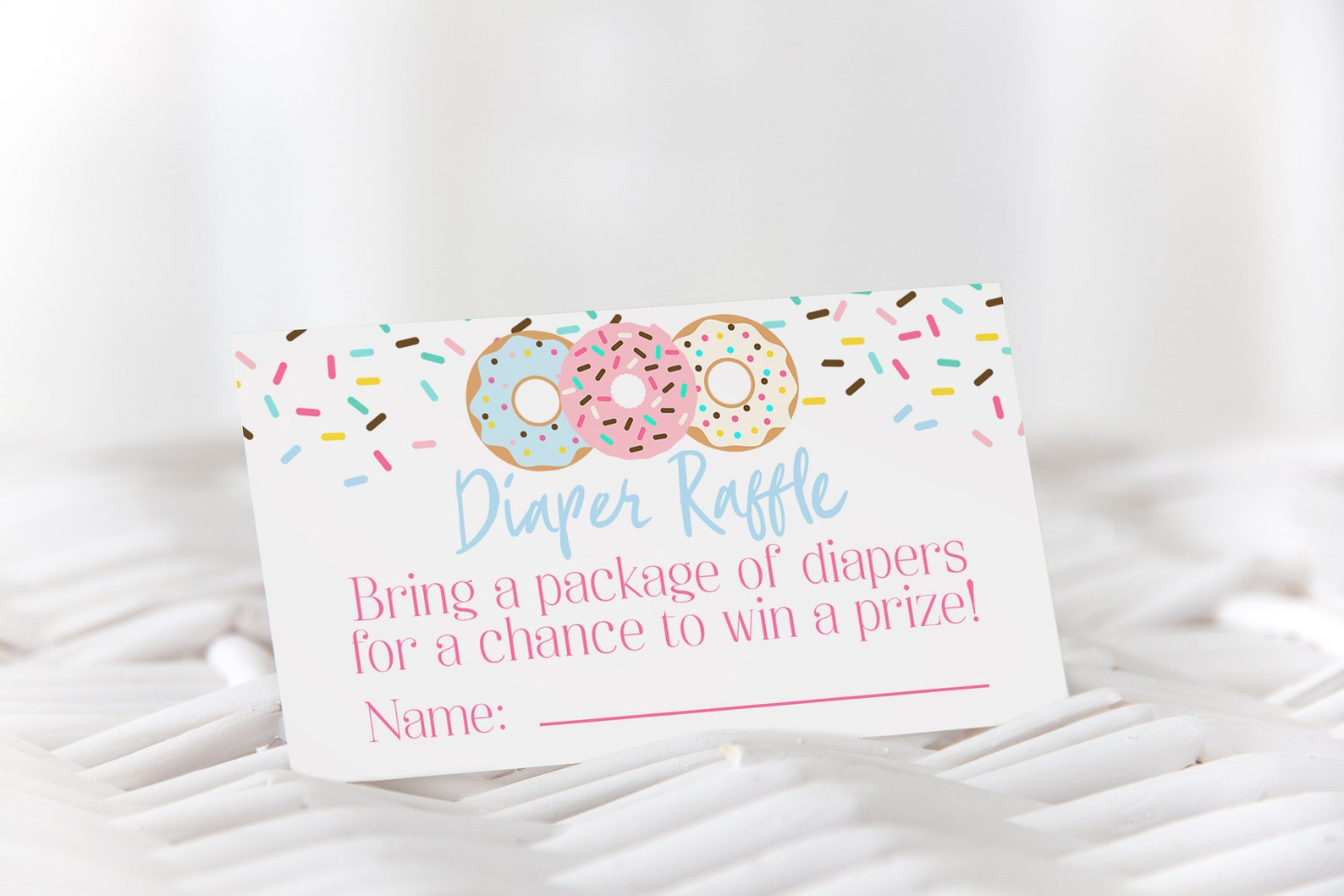 Diaper Raffle Diaper Raffle Sign Diaper Raffle Ticket Donut - Etsy