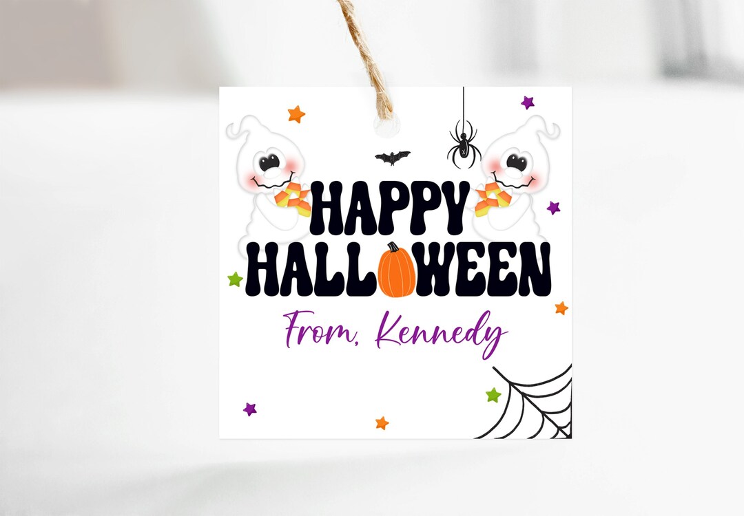 Printable Halloween Gift Tag Halloween Treat Tag Ghost - Etsy