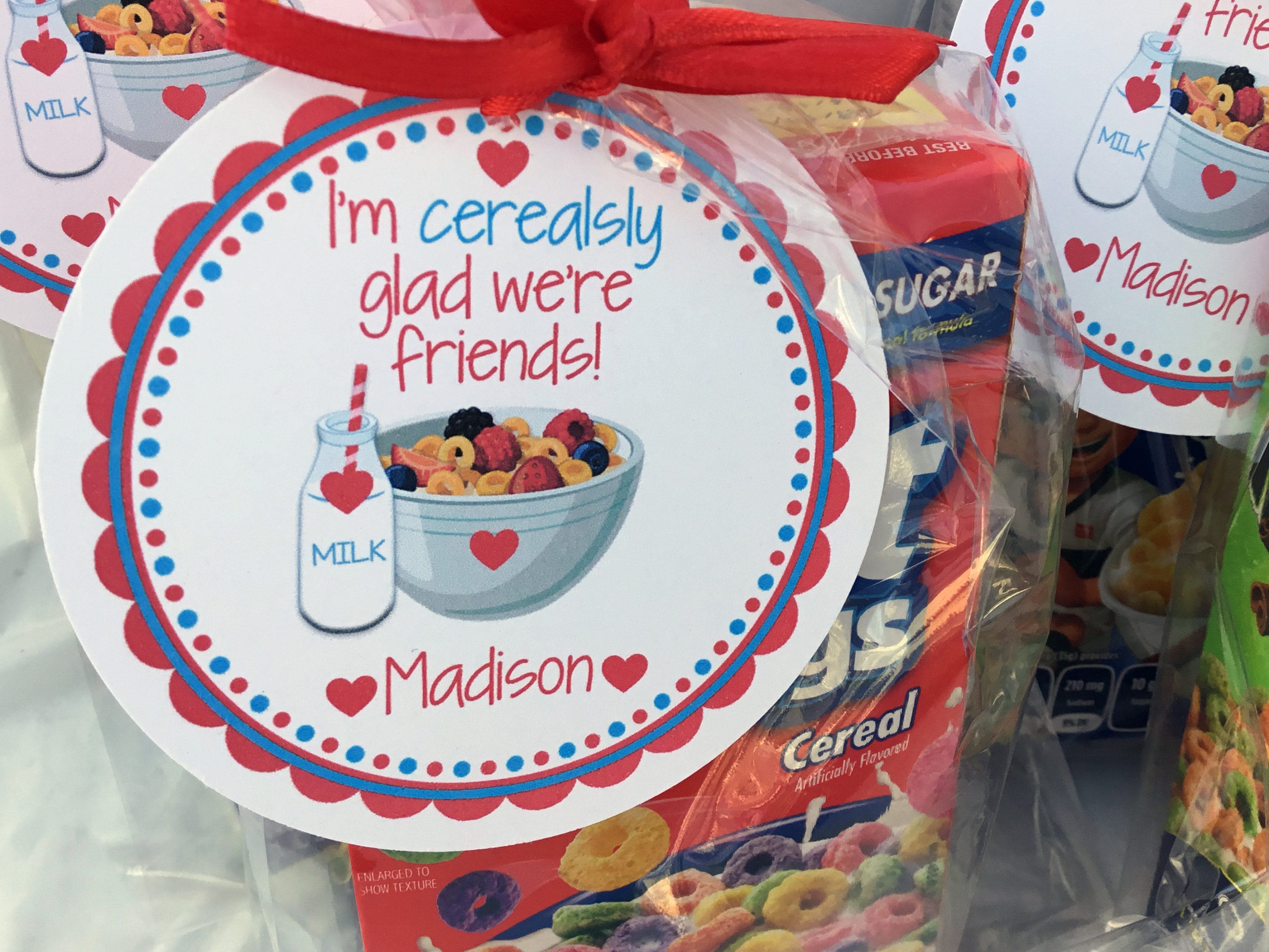 Cerealsly Valentine Cerealsly Tag Cereal Valentine Tag | Etsy