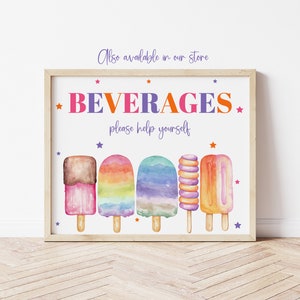 Popsicles Sign Popsicles Party Popsicles Birthday Party Summer Birthday ...