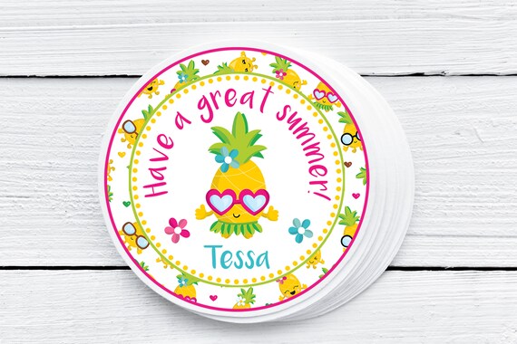 Pineapple Tag, Summer Tag, End of Year, End of Year Gift, Pineapple ...