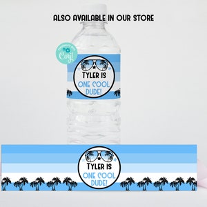 Editable One Cool Dude Sign, Milestone Sign, 1st Birthday, First ...