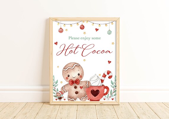 Printable Hot Cocoa Sign Cookies and Cocoa Hot Chocolate Cookie Swap ...