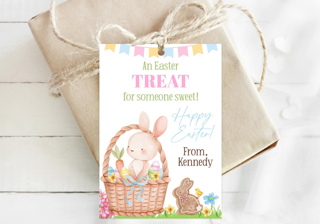 Editable Easter Treat Tag, Easter Gift Tag for School Classmates ...