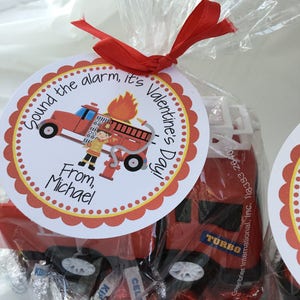 Editable Fireman Valentine, Fire Truck Valentine, Printable Valentines ...