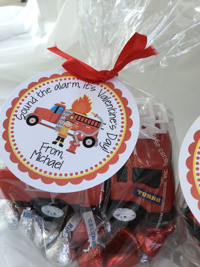 Editable Fireman Valentine Fire Truck Valentine Printable - Etsy