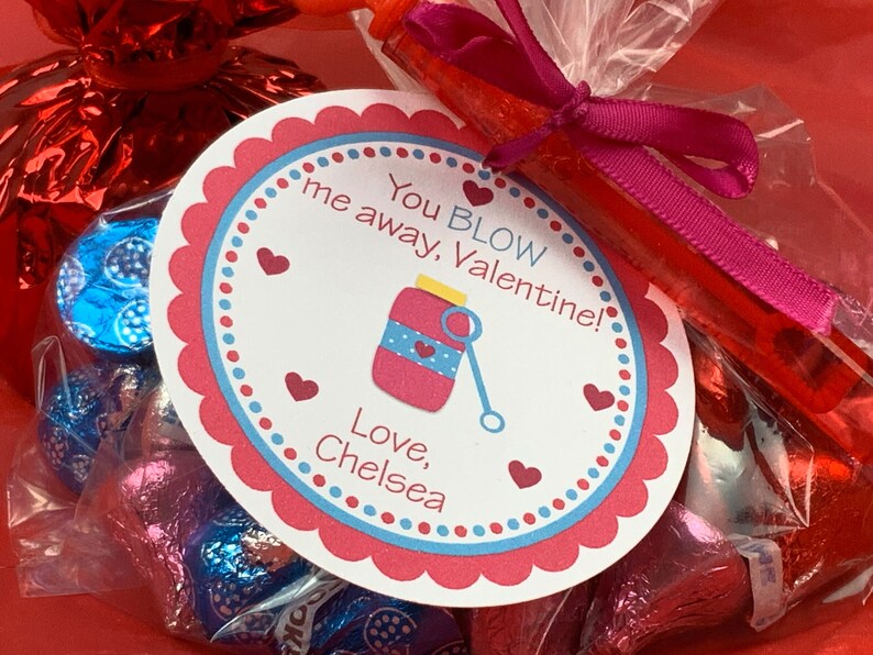 You Blow Me Away Valentine Tag Bubble Valentine Tag Bubble | Etsy
