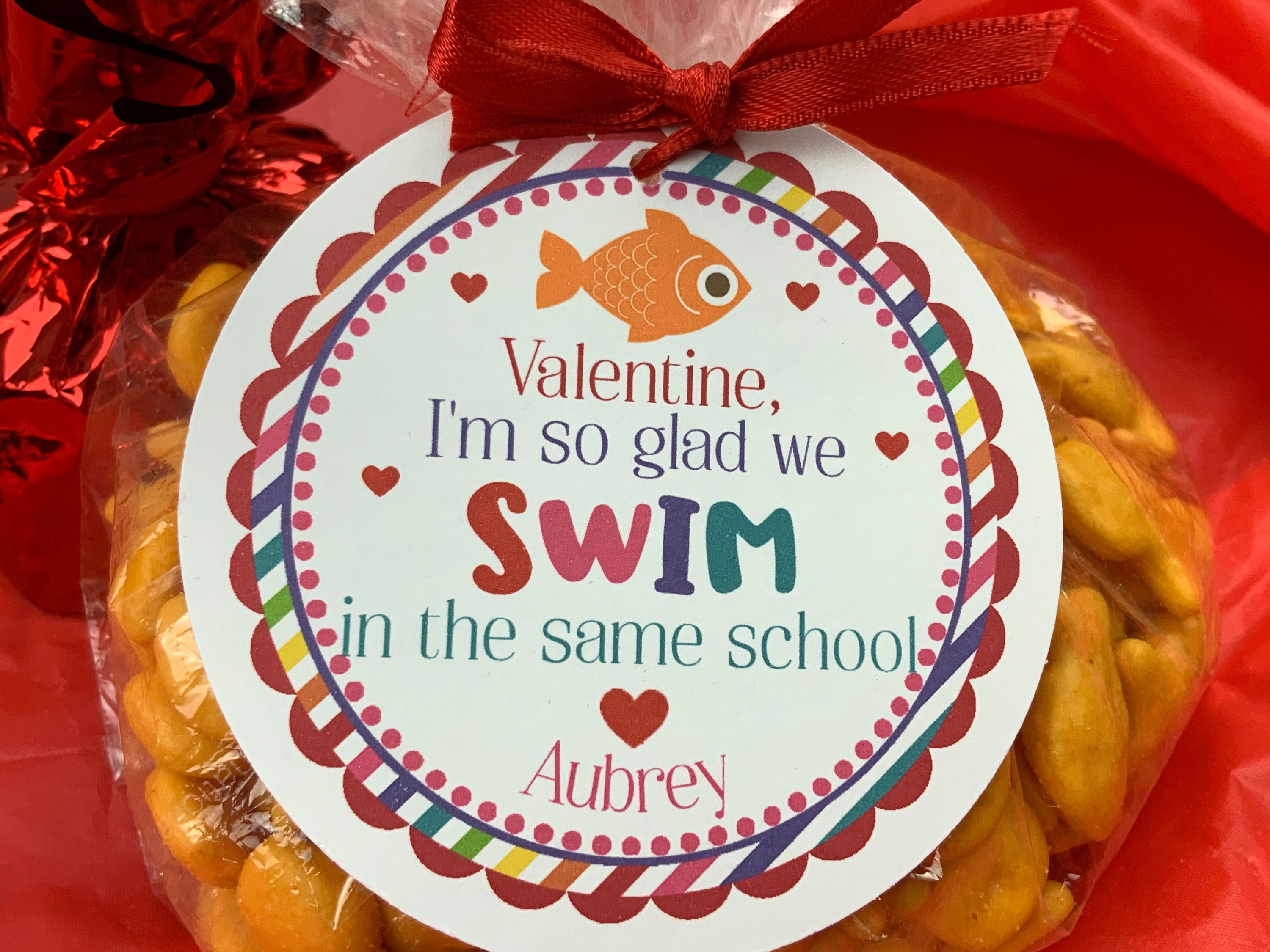 Goldfish Valentine, I'm so Glad We Swim in the Same School, Goldfish ...