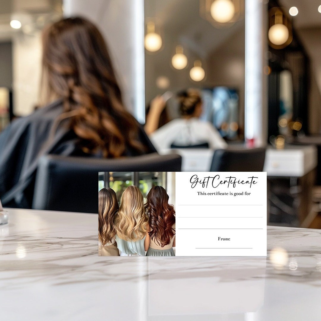 Editable Hair Salon Gift Certificate Voucher Beauty Salon Highlights ...