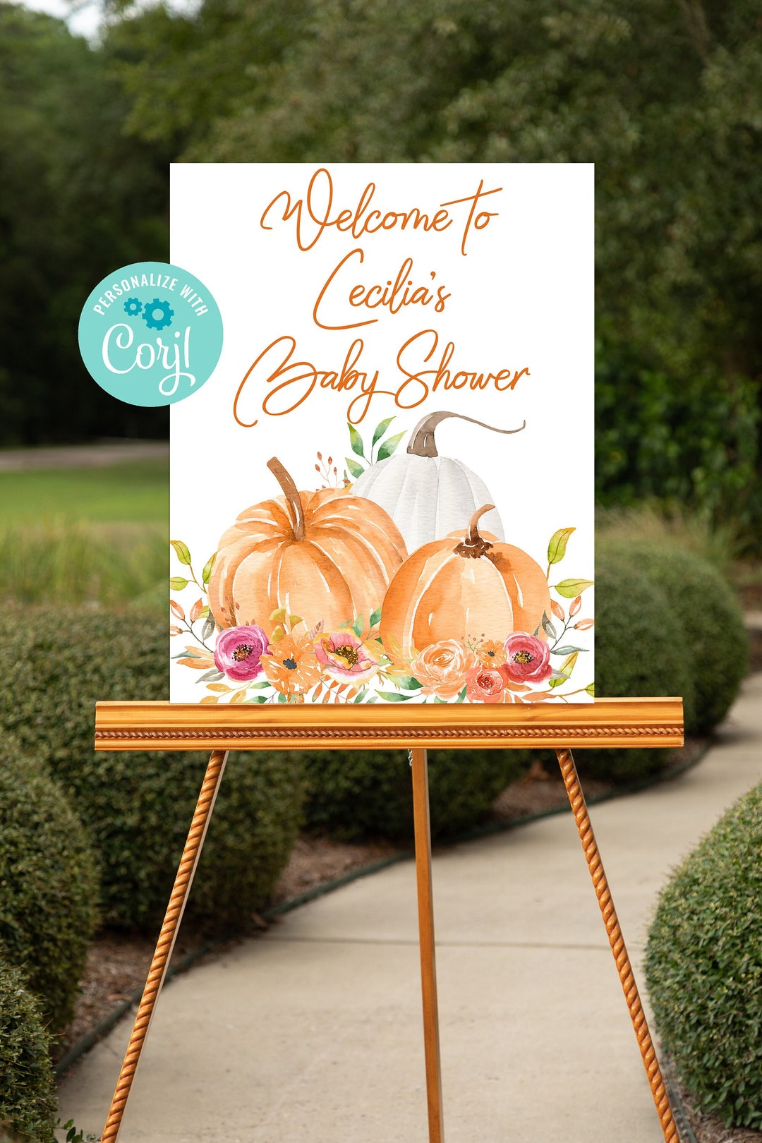 Editable Fall Welcome Sign Baby Shower Sign Pumpkin Shower - Etsy Finland