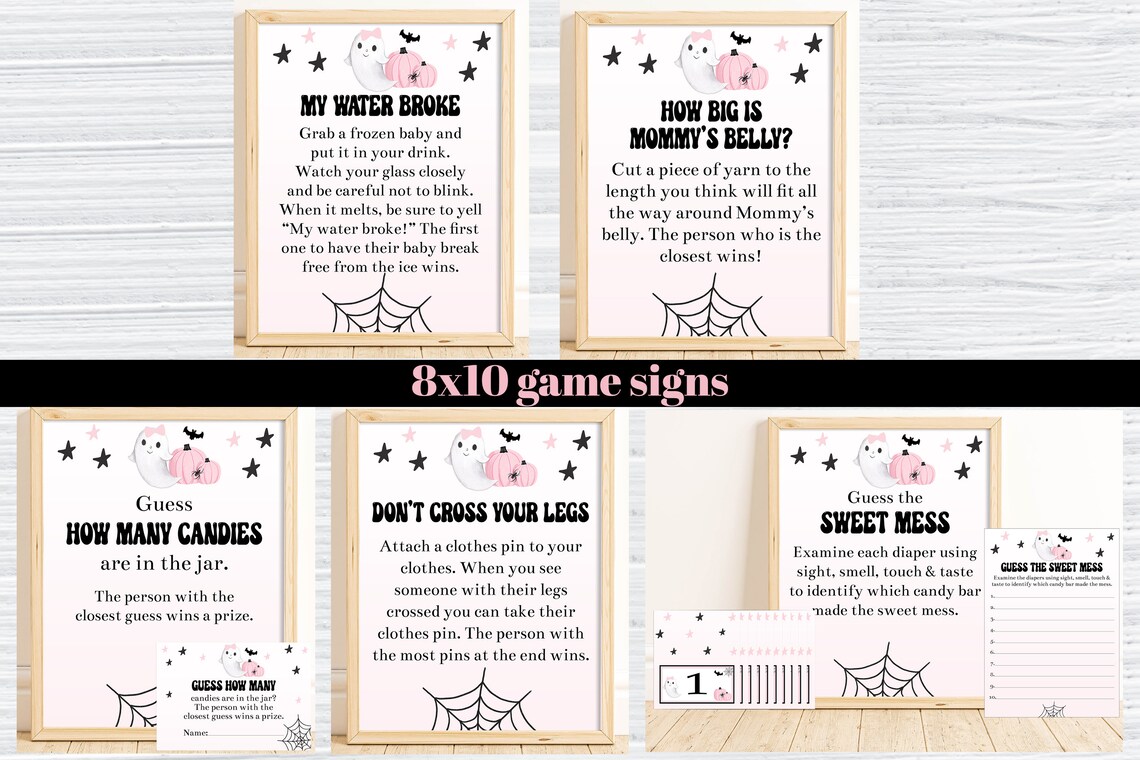A Little Boo is Due Game Bundle Baby Shower Games Set Boo Baby - Etsy