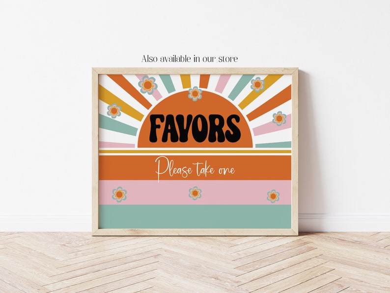 Groovy Favor Tag Template Hippie Birthday Party Retro - Etsy