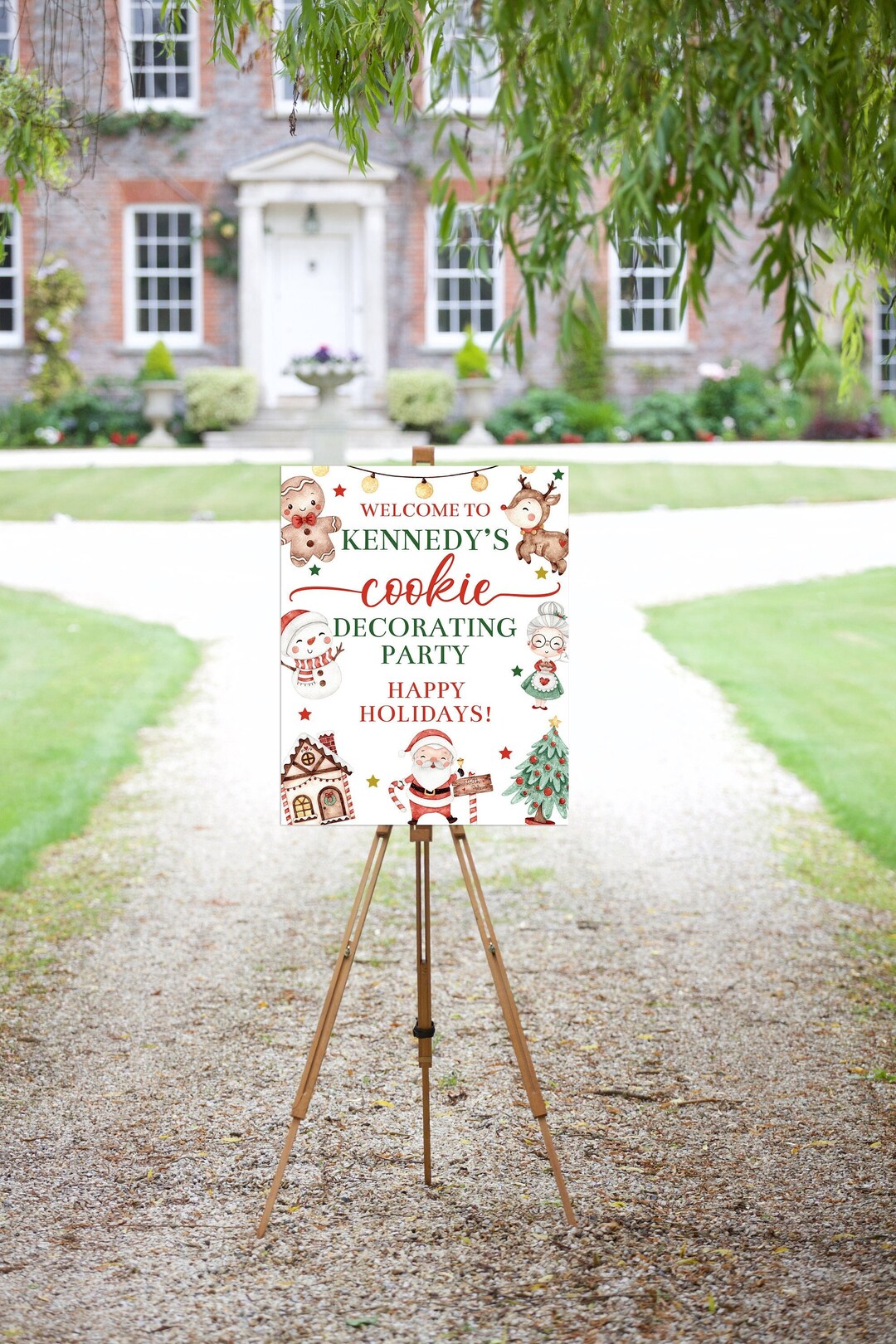 Editable Cookie Decorating Party Welcome Sign Cookie Exchange Door Sign ...