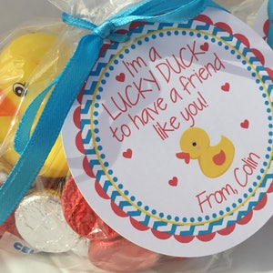 Preschool Valentines, I'm a Lucky Duck, Rubber Duck, Valentine's Day ...