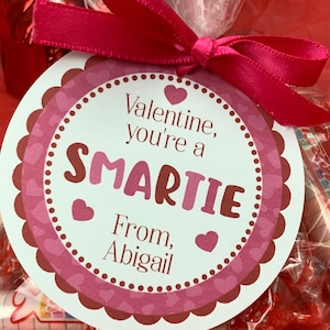 Valentine You're a Smartie, Kids Valentines, Valentines for Friends ...