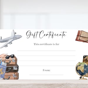 Editable Travel Gift Certificate Voucher Template Weekend Trip Coupon ...