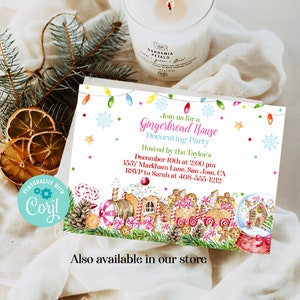 Editable Gingerbread Party Welcome Sign, Door Sign, Christmas Party ...