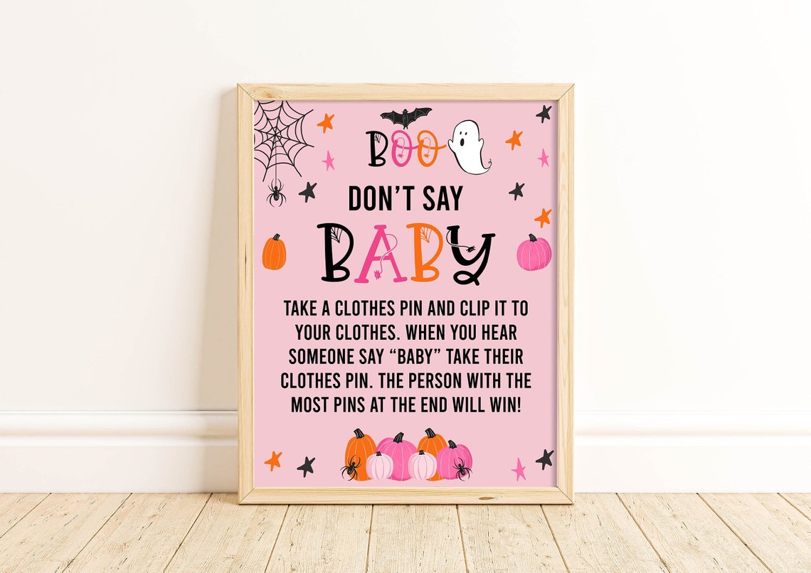 Don't Say Baby Little Boo Baby Shower Halloween Baby - Etsy