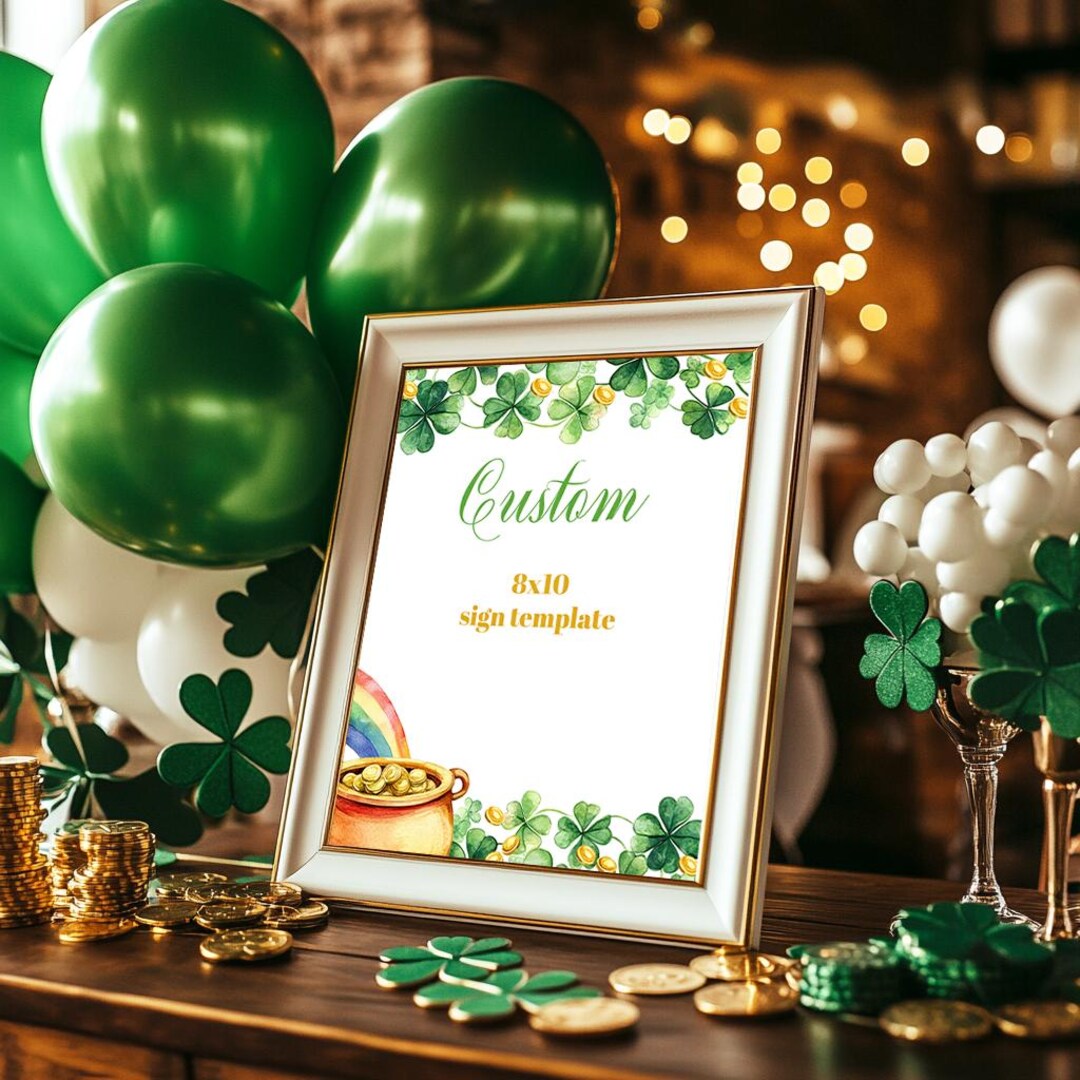 Editable St Patrick's Day 8x10 Custom Sign Template, St Patrick's Day ...