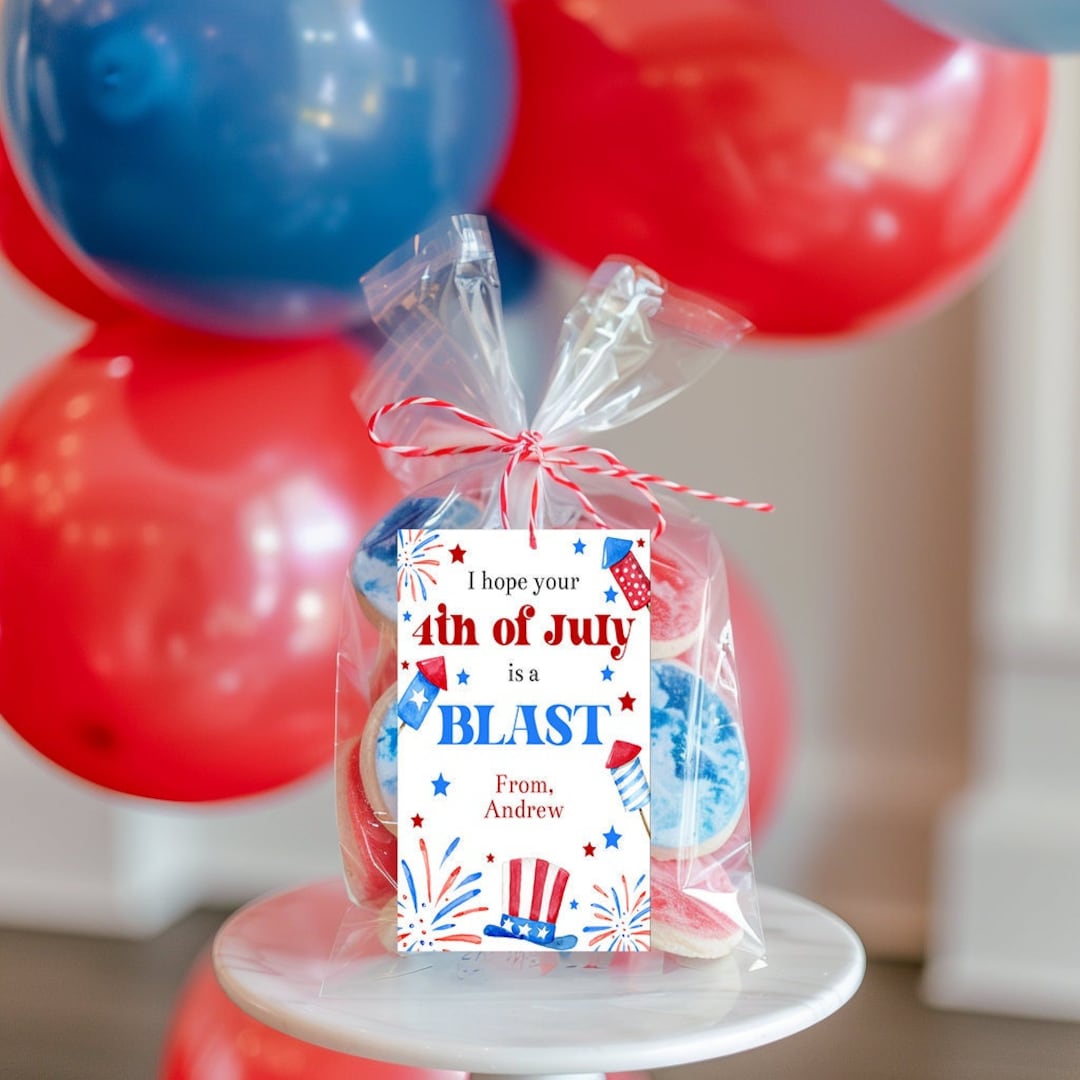 Editable I Hope Your 4th of July is A Blast Favor Tag, Printable Fourth ...
