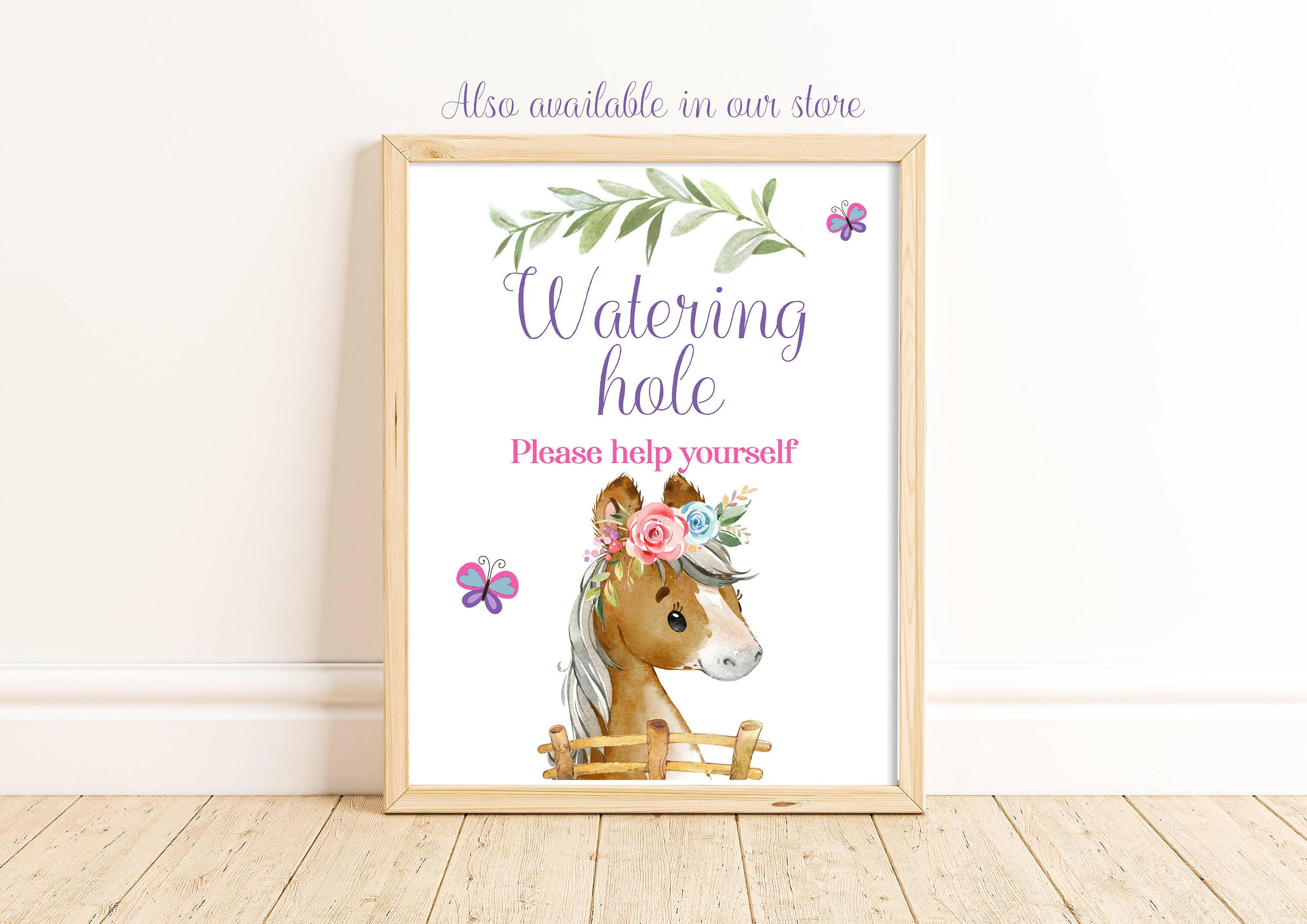 Editable Horse Favor Tag Horse Birthday Party Pony Tag | Etsy