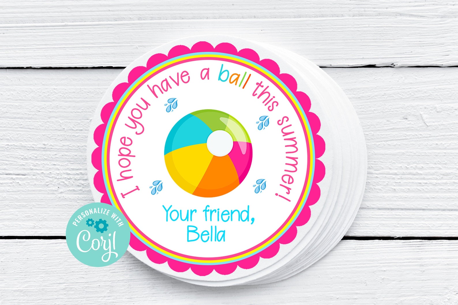 Printable End of Year Tags I Hope You Have a Ball This - Etsy