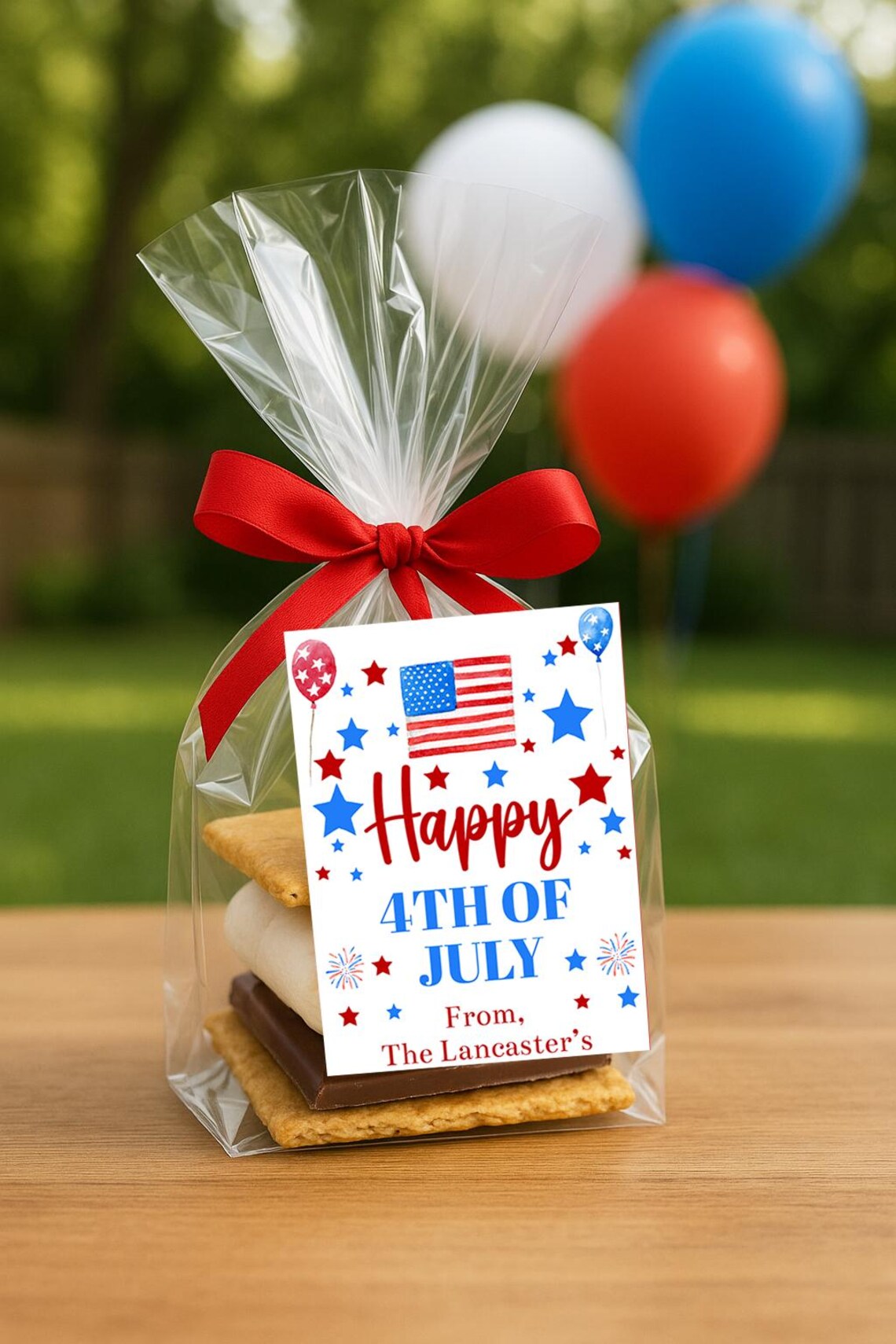 Editable 4th of July Favor Tag Template, Independence Day Weekend Gift ...