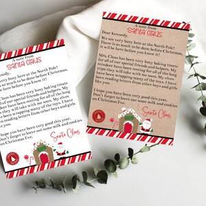 Editable Note From Santa Template, Printable Letter From Santa Claus ...