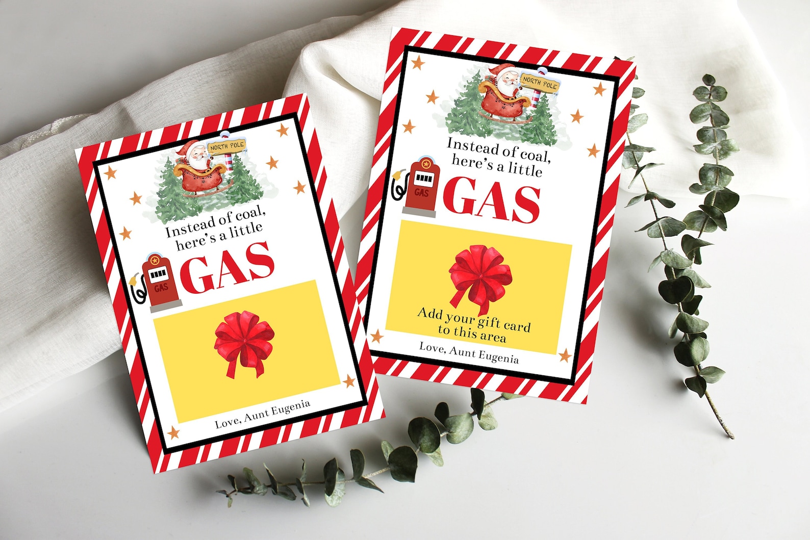 Editable Santa Gas Gard Holder Template Personalized Gift - Etsy