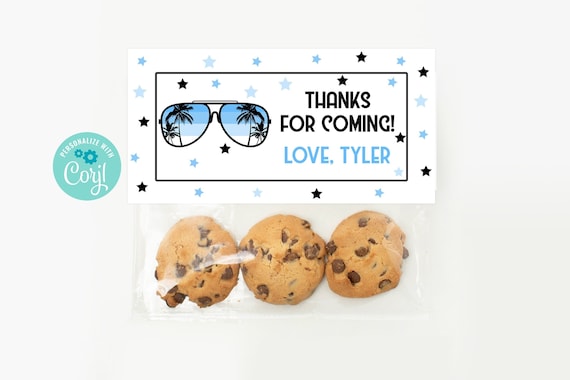 One Cool Dude Bag Topper Template, 1st Birthday Party, 2nd Birthday ...