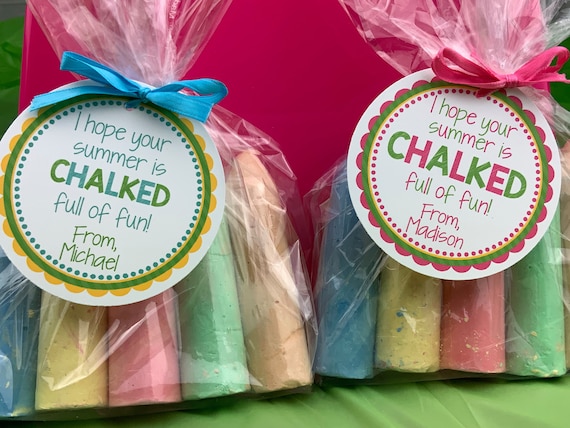 Printable Chalk Tag Chalk Favor Tag School Tag End of - Etsy
