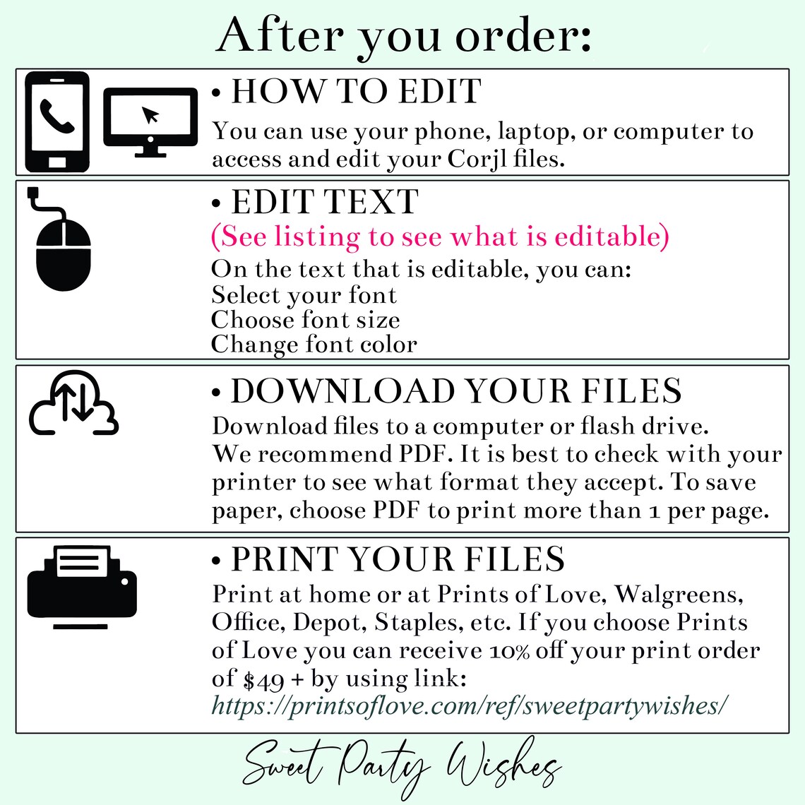 Fully Editable Make Your Own Sundae Sign Template, Ice Cream Party ...